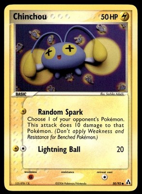 Pokemon TCG Legend Maker #50/92 Chinchou NM | eBay