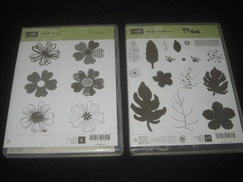 STAMPIN UP! BOTANICAL BLOOMS WITH MATCHING DIES & FLOWER SHOP RUBBER ...