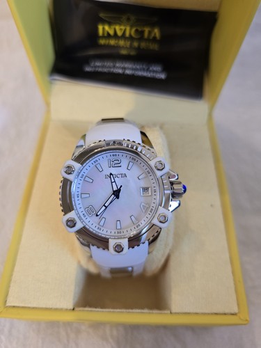 Invicta White Dial Stainless Steel Watch with Date Display | eBay