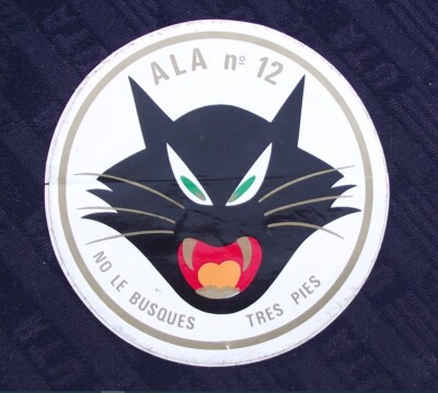 Vintage ALA 12 Spanish Air Force F18 Hornet Squadron Cat Logo Sticker ...