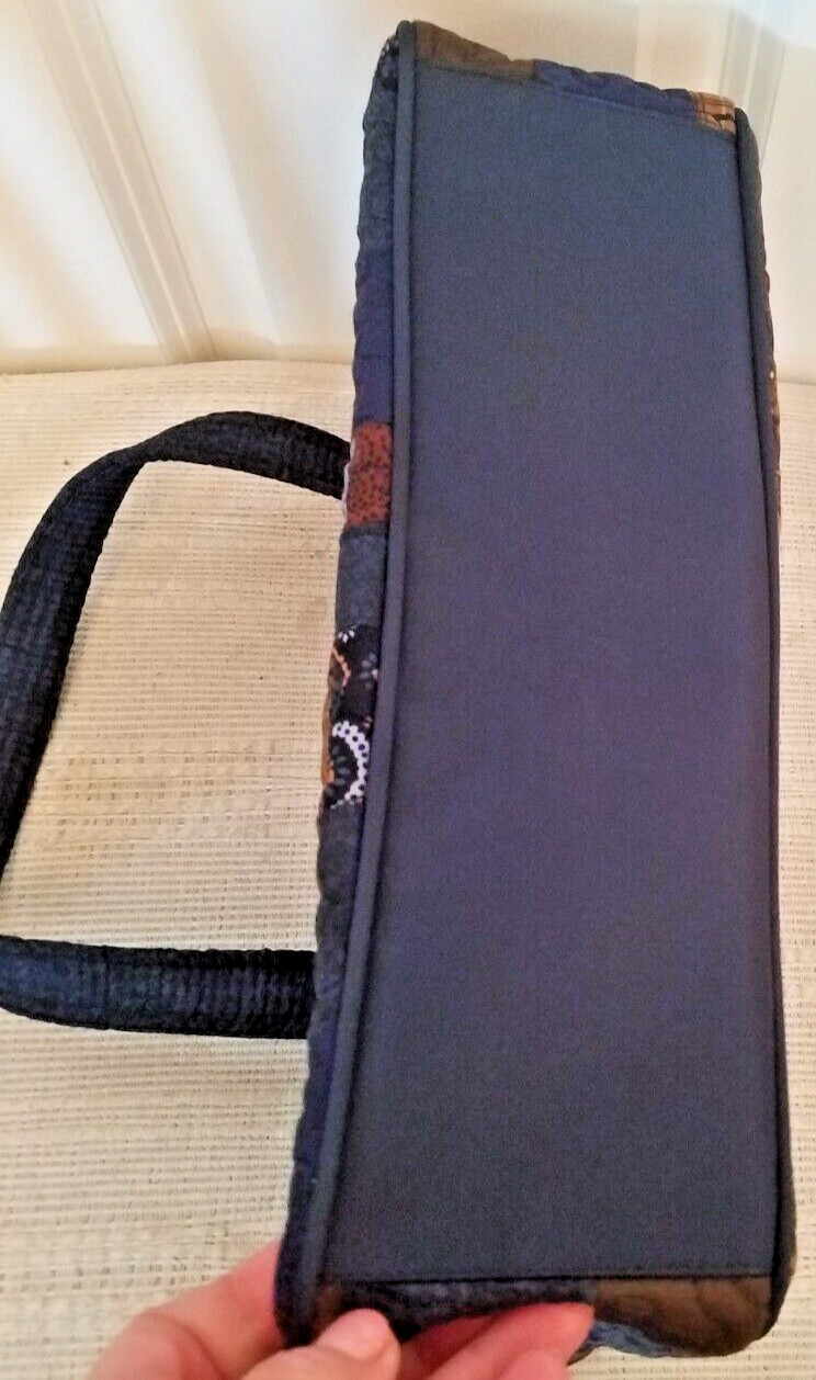 Donna Sharp Quilted Shoulder Handbag Purse Blue Brown… - Gem