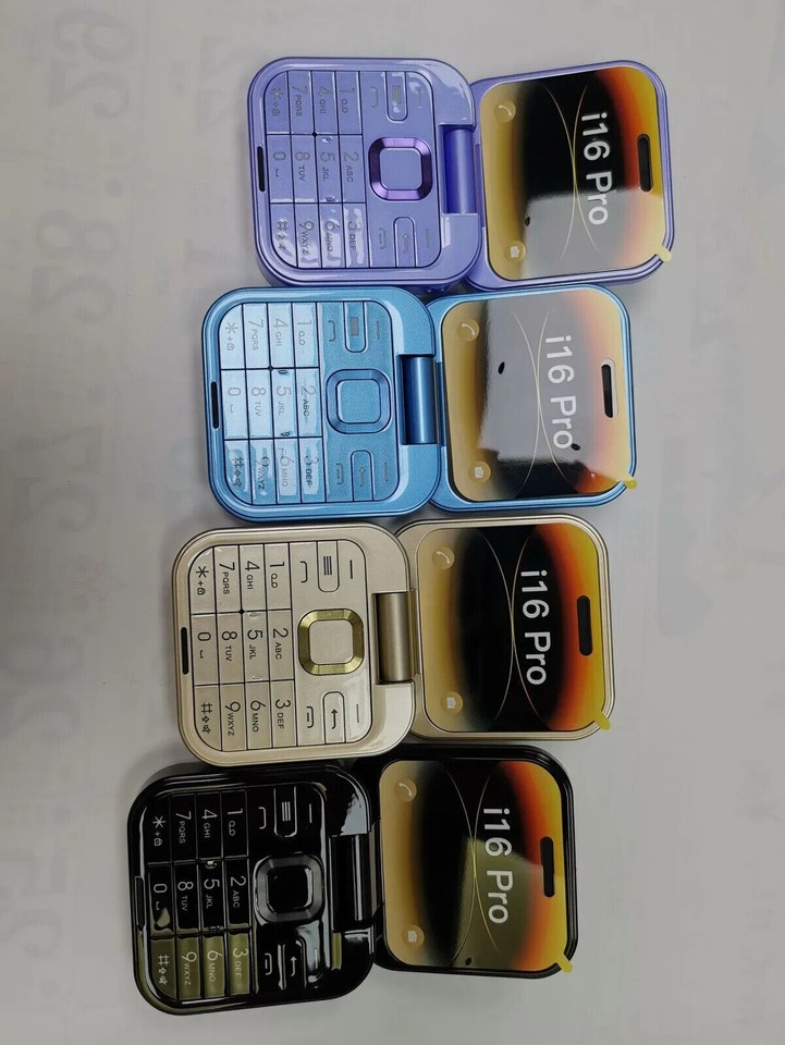 For i16 Pro Mini Unlocked Flip Mobile Phone 2 SIM Card Small Display ...