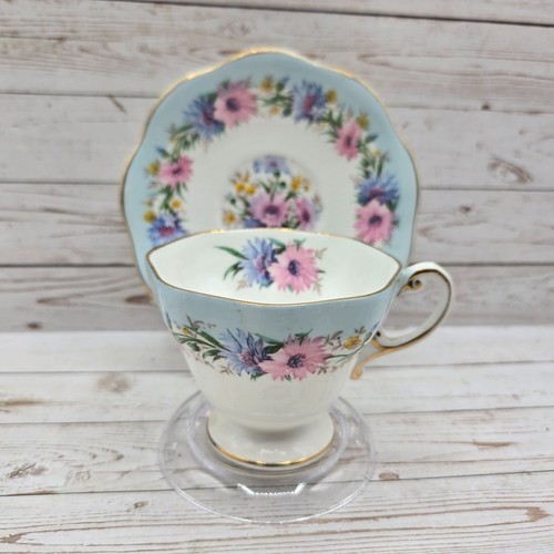 Vintage EB 1850 Foley Cornflower Blue Pattern Bone China Tea Cup and ...