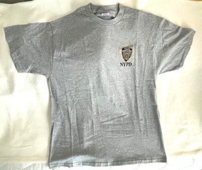 NYPD T-Shirt Embroidered Emblem and Lettering, Cotton/Polyester - XL ...