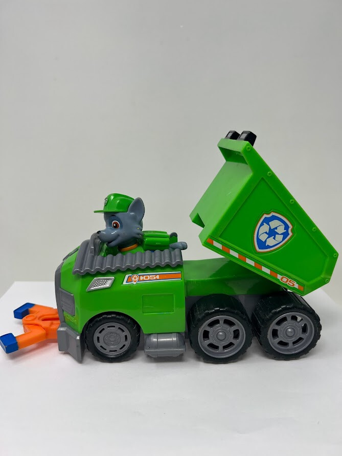 Paw Patrol Rescue Pup Rocky Recycle Truck Vehicle Figures 3pc Lot | eBay