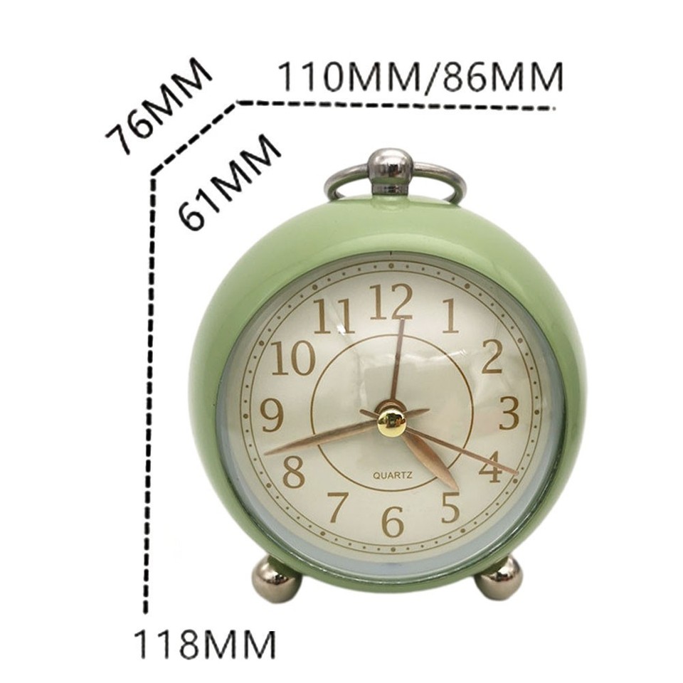 Vintage Alarm Clock for Bedroom Decor Silent Sweep Second Hand Night ...