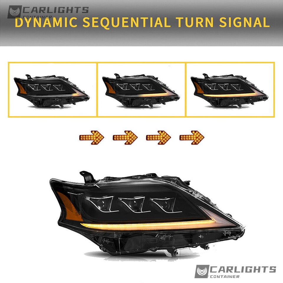 VLAND LED Headlights For Lexus RX 350 450H 2013-2015 w/ Start Up DRL ...