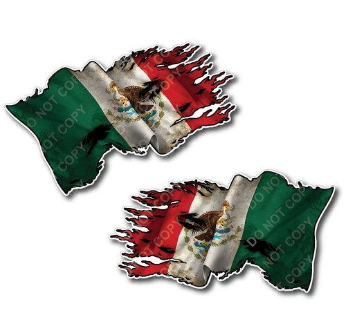 Mexico Mexican Flag Decal Sticker Car Truck Window Bumper 3M Vinyl ...