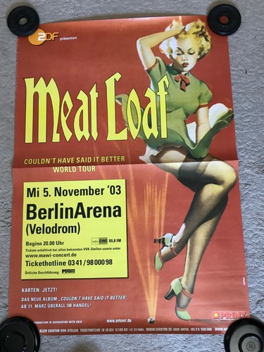 MEAT LOAF RARE LARGE ORIGINAL PROMO TOUR POSTER- BERLIN 03 | eBay