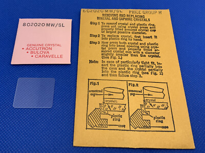 Bulova Accutron Crystal 802020 MW/SL With Original Instructions NOS | eBay