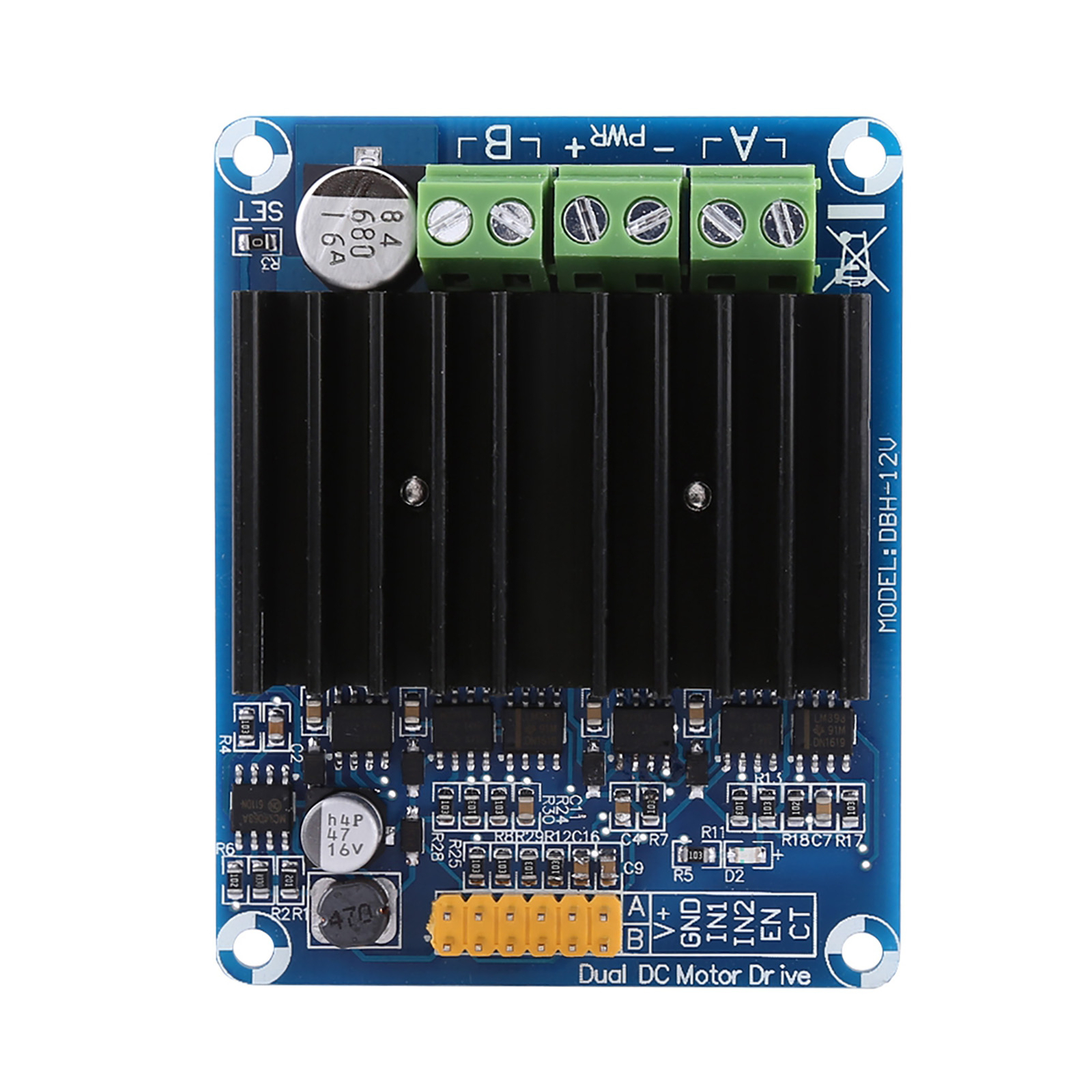 1pcs DBH-12V DC5-12V 0A-30A Dual-channel Hbridge Motor Driver Board ...