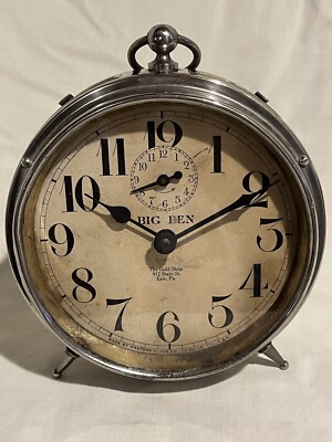 Antique 1911 Westclox Big Ben Alarm Clock Advertising The Gold Shop ...