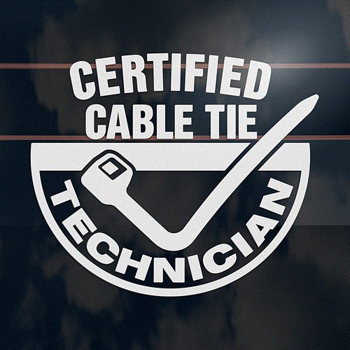 CERTIFIED CABLE TIE TECHNICIAN Sticker 130mm car ute truck toolbox ...