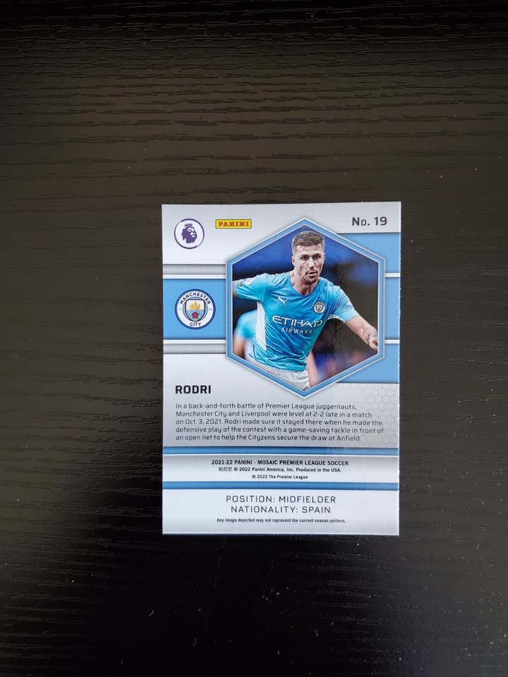 Rodri - 2021-22 Mosaic EPL Premier League Base Card #19 | eBay