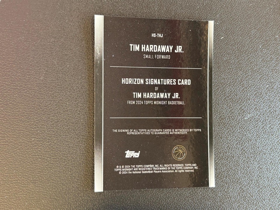 Tim Hardaway Jr. 2024 Topps Midnight Auto Autograph Detroit Pistons 130 ...