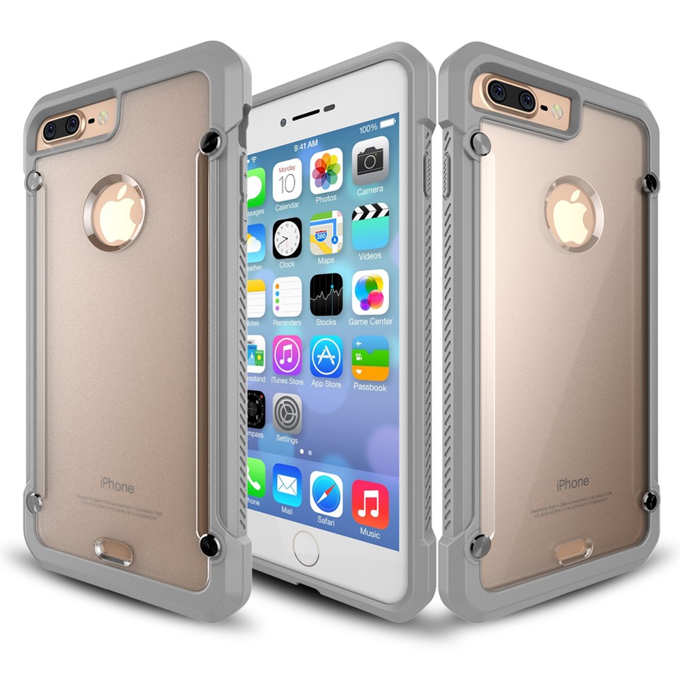 IPhone 7 & 8 Plus Luxury Ultra-Slim Defender Shockproof Hybrid TPU Case ...