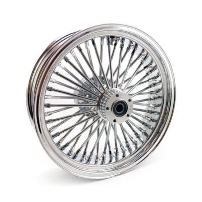 MCS Motorcycle Radial 48 Fat Spoke Rear Wheel Chrome-5.50 X 18 For 08 ...