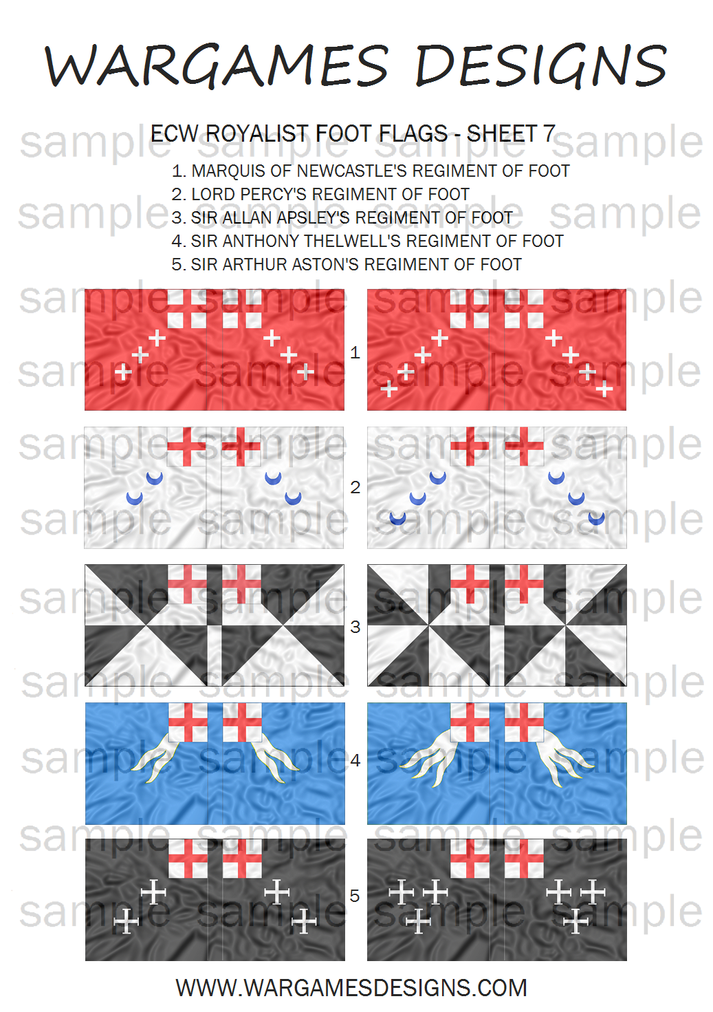 28mm ECW Royalist Foot Flags Sheet 7 - Pike & Shotte, FOG, DBR, WECW ...