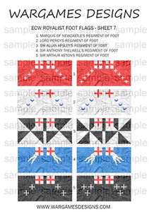 28mm ECW Royalist Foot Flags Sheet 7 - Pike & Shotte, FOG, DBR, WECW ...