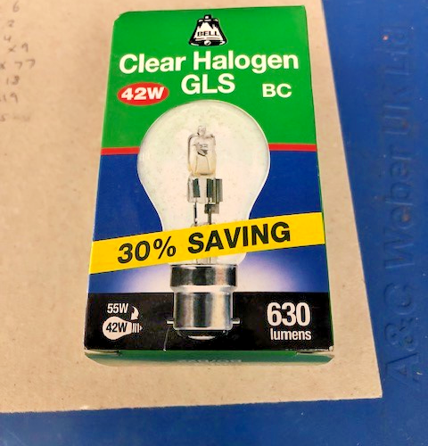 42W BC Halogen GLS Bulb – 55W Equivalent, 630lm, 2000h, Clear | eBay