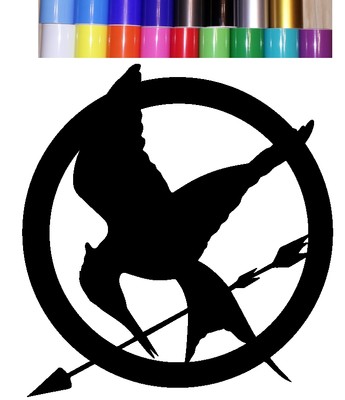 Sticker Hunger games 15,5cm x 14cm pour mur, voiture, car, laptop, moto ...
