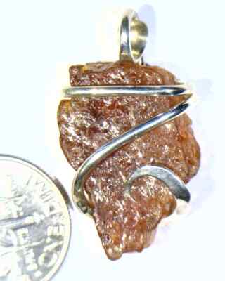 24.01ct Spessartine Garnet Shard in Sterling Silver Hand Forged Art ...