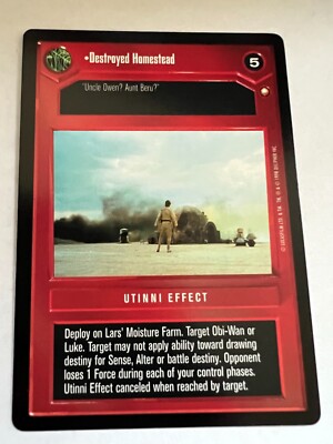 Star Wars CCG Special Edition SE Destroyed Homestead FS Elig Dollar ...