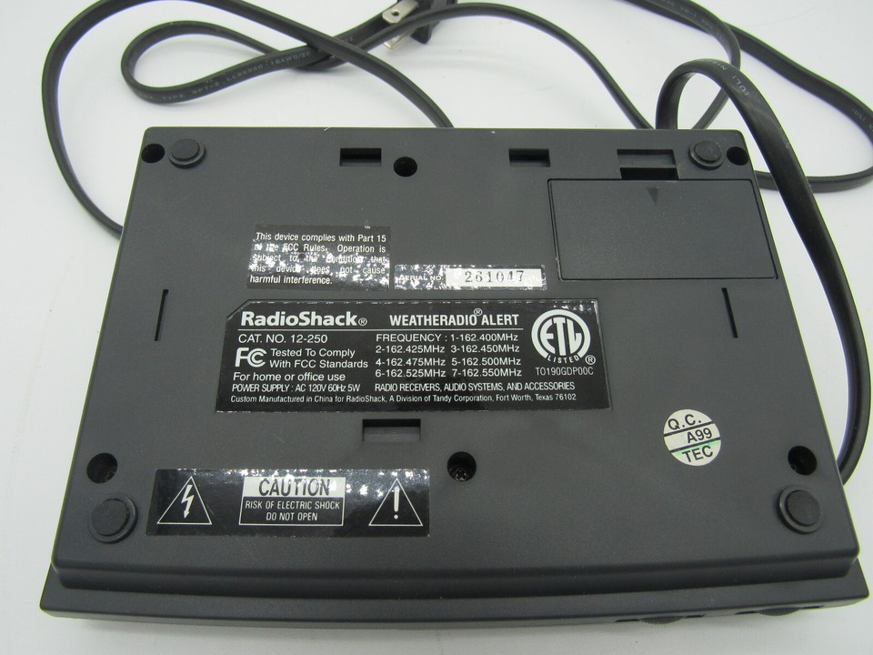 Radio Shack 12-250 7-Channel Digital NOAA Weather Radio Alert TESTED | eBay
