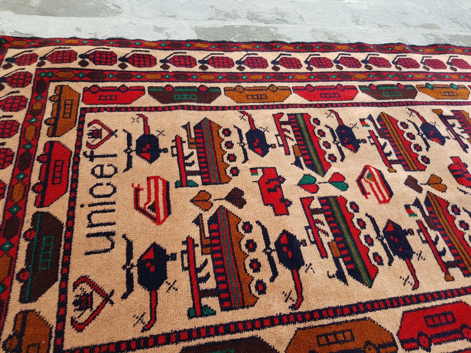 Baloch War Rug Handmade Afghan War art Rug Tribal Shindand Rug 145x79 ...