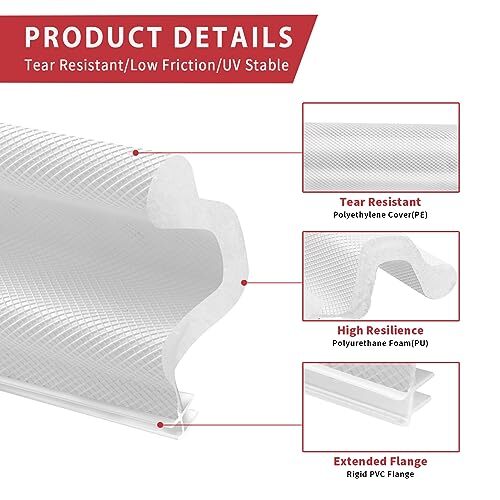 40 Feet Long Reach Weather Stripping Door Seal Strip with 4 PCS Door ...