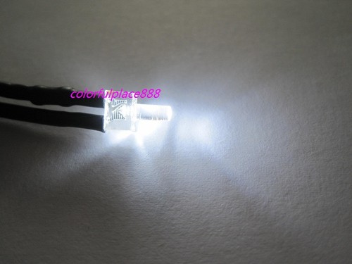 2mm Flat Top Water Clear White Warm White LED 9V 12V Pre-Wired Leds ...
