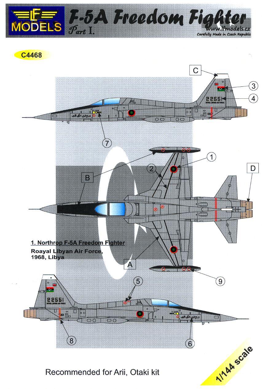 LF Models Decals 1/144 F-5A FREEDOM FIGHTER Royal Libyan Air Force | eBay