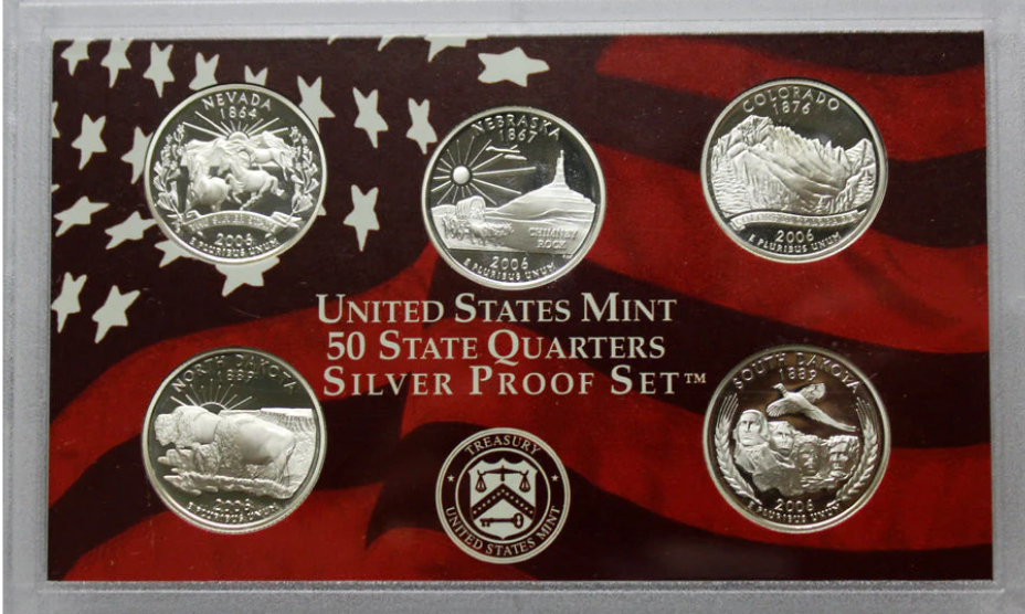 US Mint 50 2006 State Quarters Silver Proof Set COA OGP Uncirculated ...