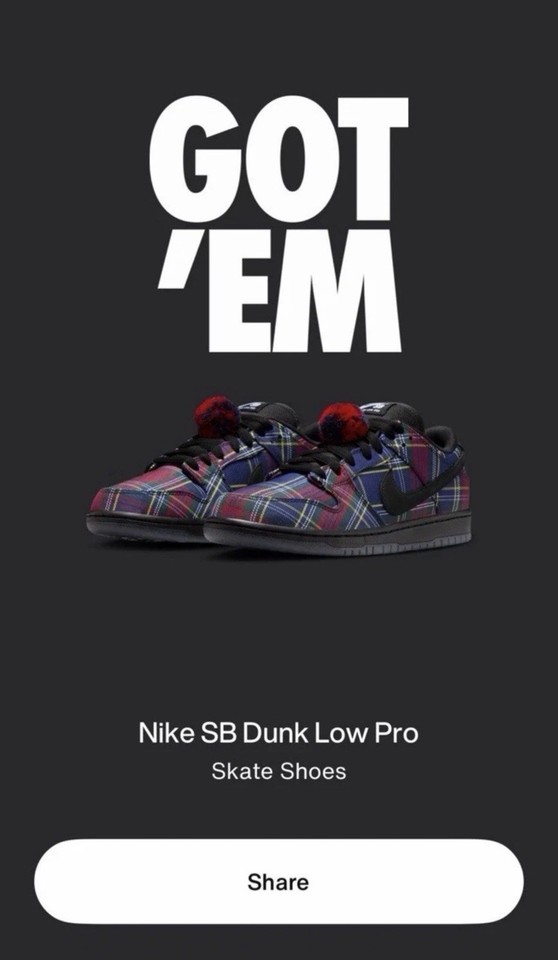 Nardwuar x Nike SB Dunk Low Pro “Tartan” Size 7.5M/9W Order Confirmed ...