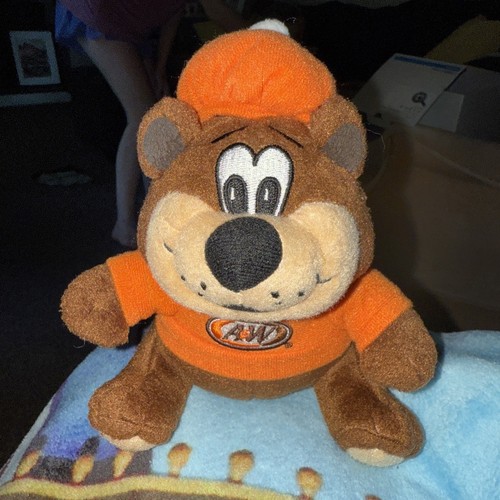 A&W Root Beer Restaurant Rooty Bear Plush Mascot Root Beer Stuffed 7 ...