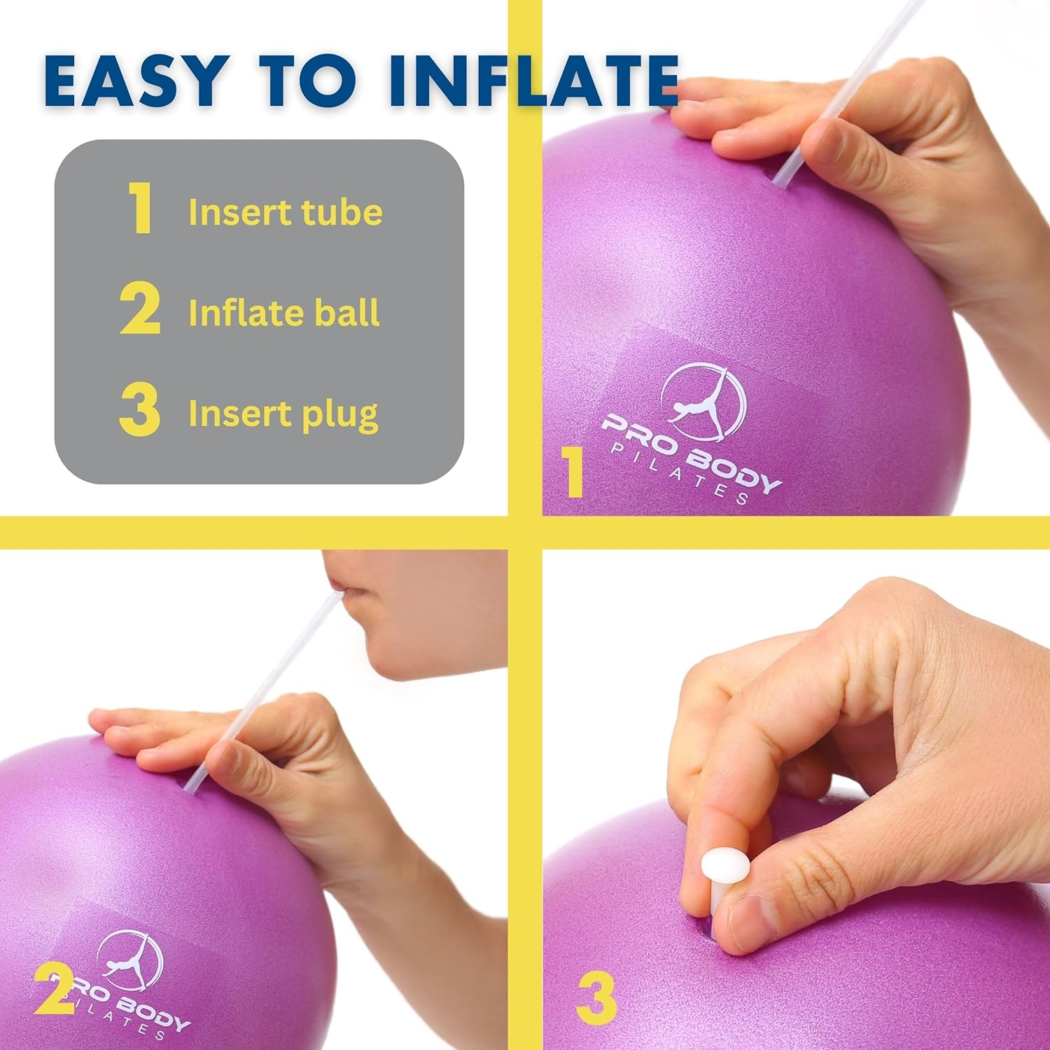 Ball Small Exercise Ball, 9 Inch Bender Ball, Mini Soft Yoga Ball ...