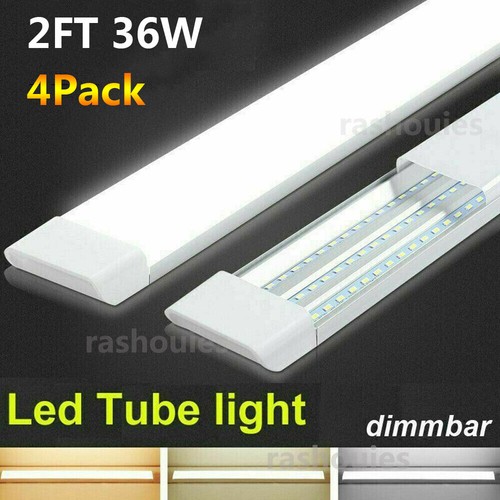 4x 2FT 36W LED Tube Light Shop Light Workbench Garage Lamp Ceiling Home ...