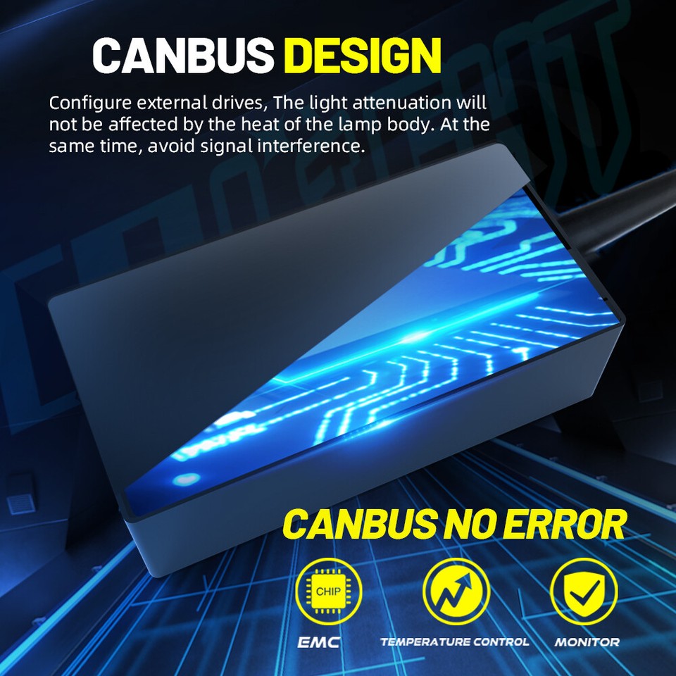 2Pcs H4/H7/H11 Mini Bi-LED Projector Lens LED Headlight Hi-Lo Beam ...