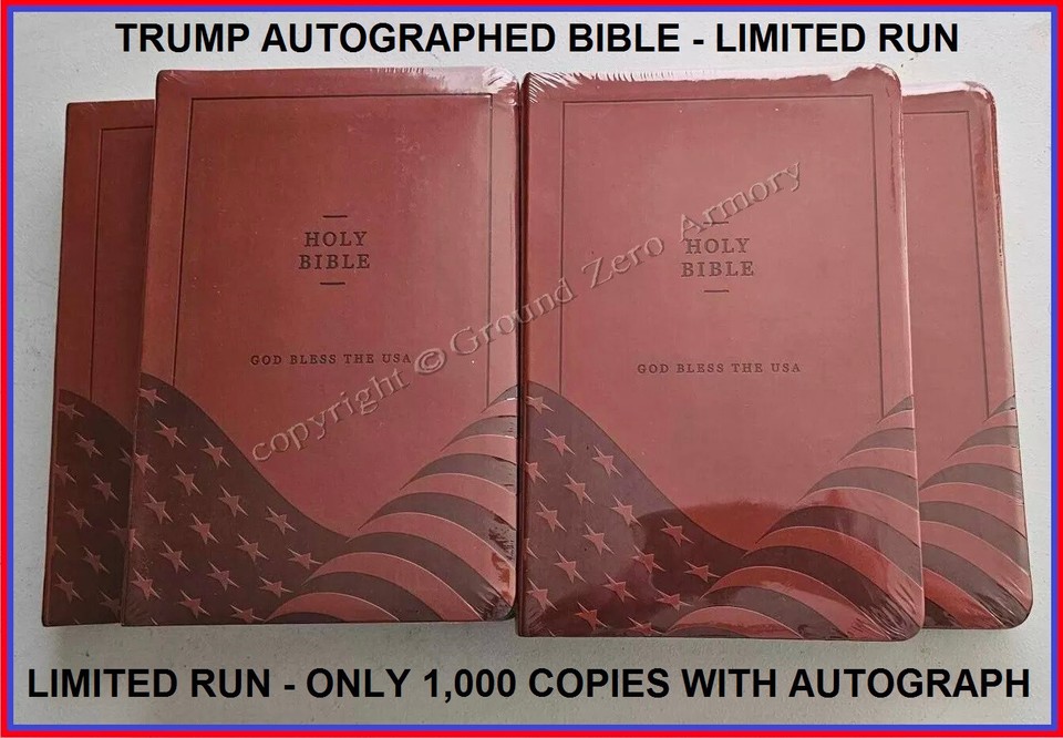 President Trump AUTOGRAPH BIBLE, God Bless The USA Bible, Only 1,000 ...