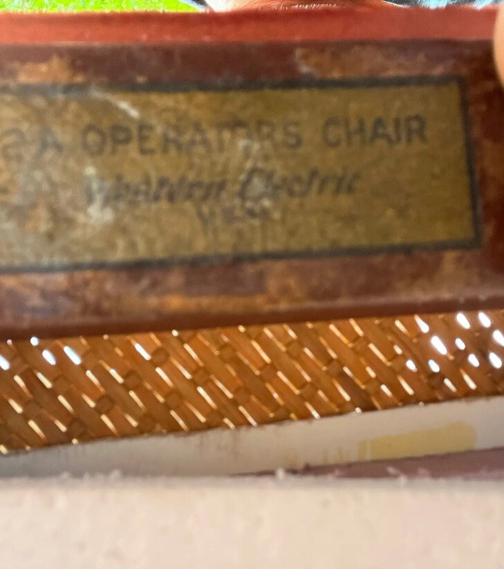 Antique /Vintage- Western Electric Telephone Operators Chair Cane ...