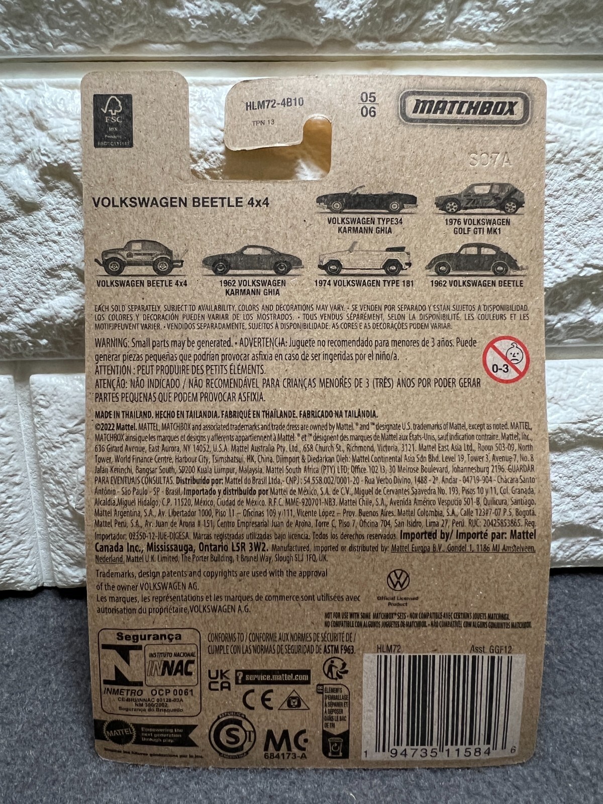 Matchbox Volkswagen Beetle 4x4 05/06 70 Years Park Patrol 723 GGF12 ...