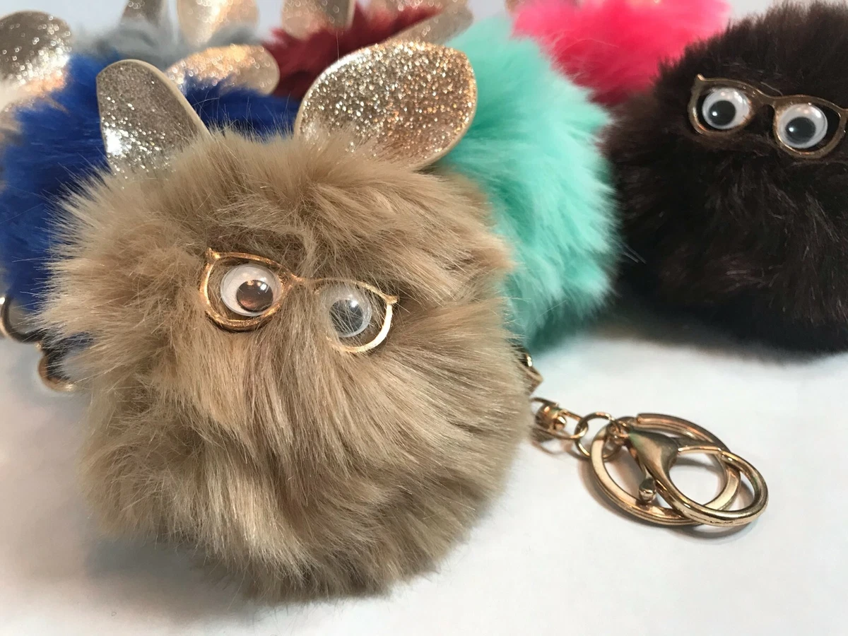 Personalized Pom Pom Bag Charm Key Chain MYKA