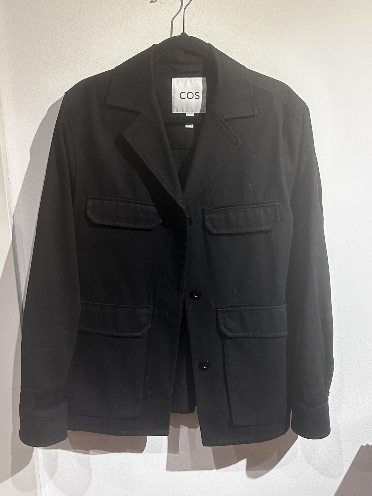 COS Black utility Denim Jacket Relaxed Fit Big Pocket… - Gem