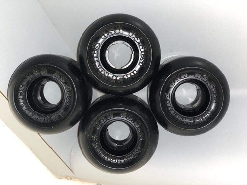 RARE—4 VINTAGE (1980s) BLACK KRYPTONICS 63.5mm CSI (95A) SKATEBOARD ...