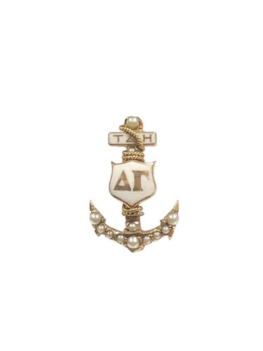 ANTIQUE DELTA GAMMA GOLD AND GEM SET FRATERNITY PIN | eBay