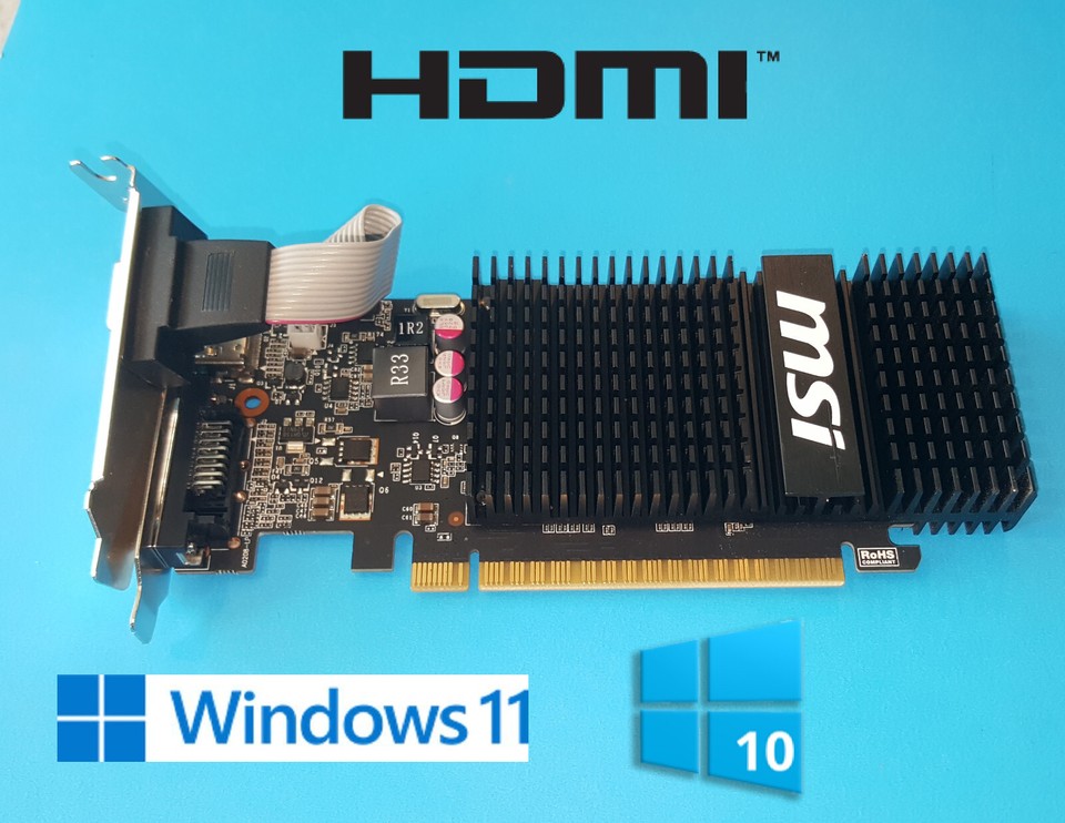 Dell Optiplex SFF 5040 5050 5055 5060 5070 5080 VGA HDMI DVI Graphics ...
