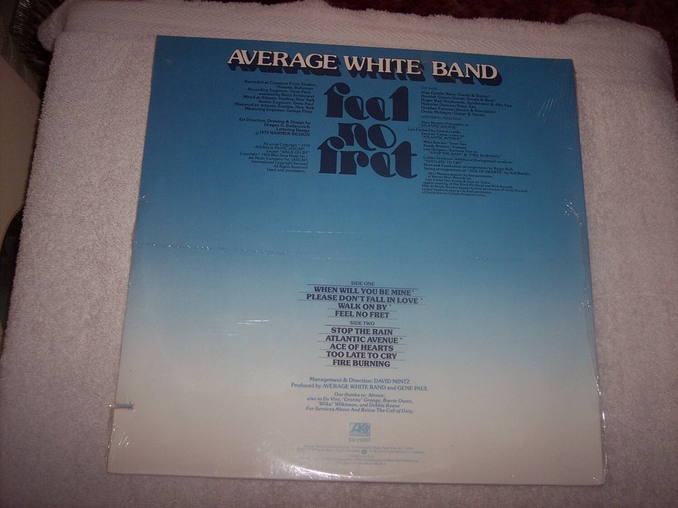LP--AVERAGE WHITE BAND-- FEEL NO FRET **FACTORY SEALED** #192 | eBay