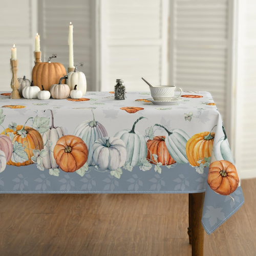 Fall Tablecloth 60X84 Inch Rectangular, Thanksgiving Autumn Harvest ...