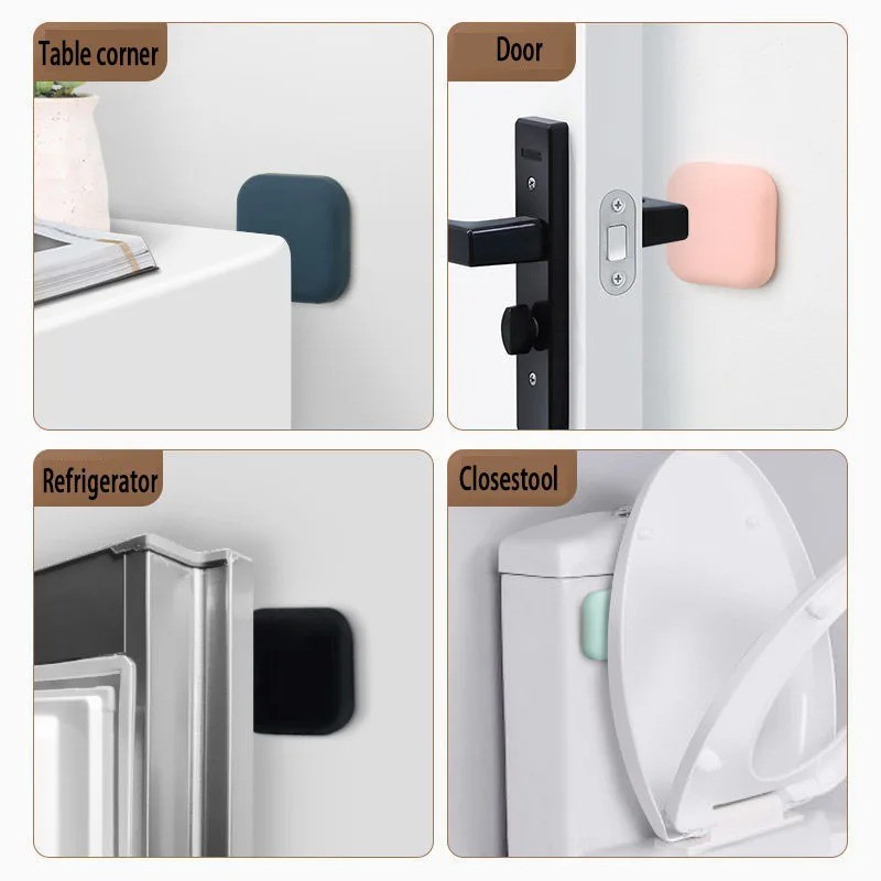 Wall Protector Rubber Stop Door Handle Guard Bumper Stopper Self ...