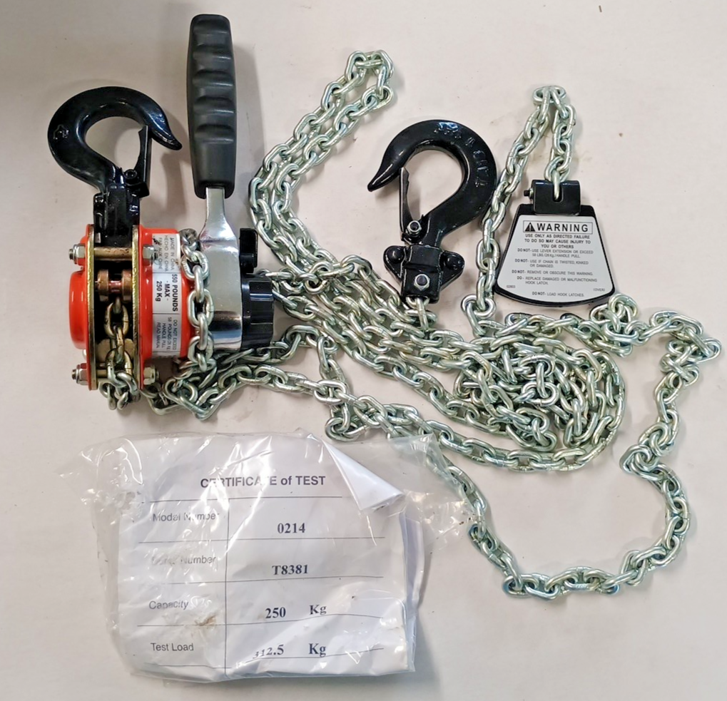 Chain Hoist Mini Lever 550 LB 10' Lift Series 602 4x12-T8 | eBay